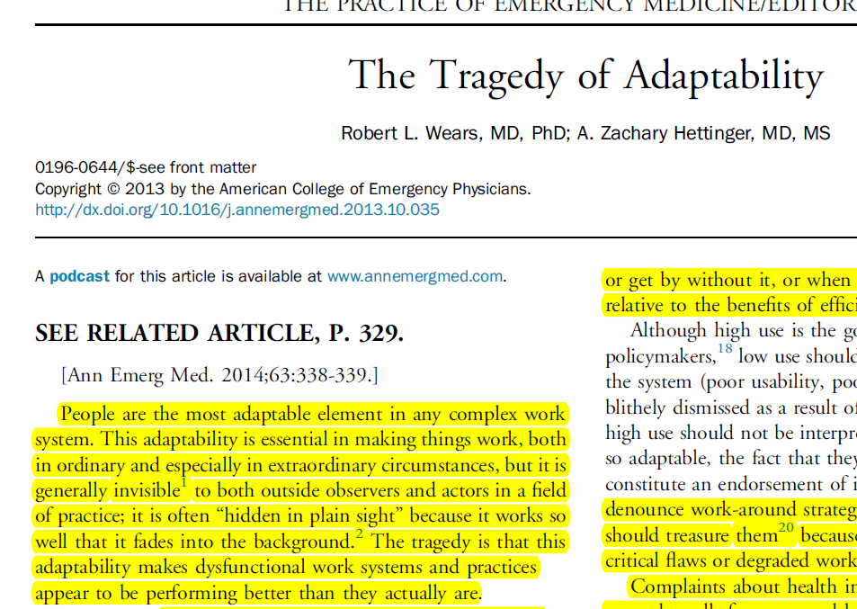 The Tragedy of Adaptability – SafetyInsights.org