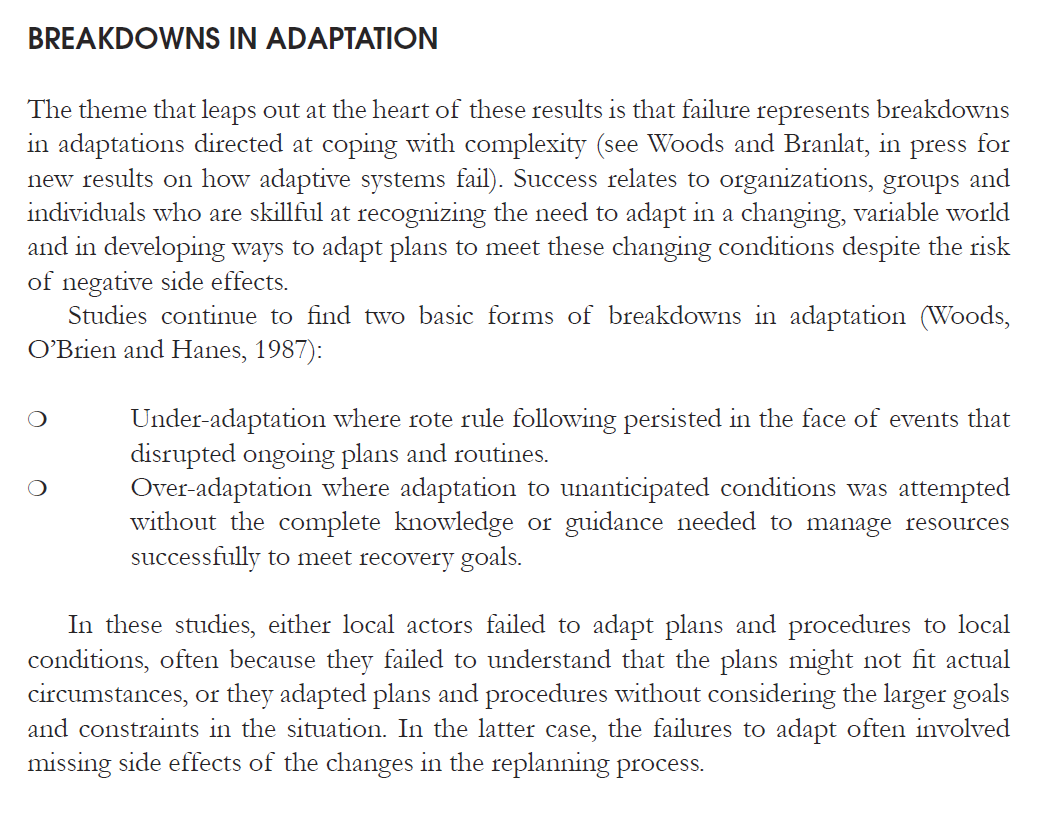 Sharp end adaptations and complexity – SafetyInsights.org