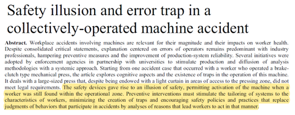 Human error or an error trap ready to strike? The case of a mechanical ...