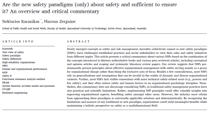 Are the new view safety approaches sufficient to ensure safety? So asks ...