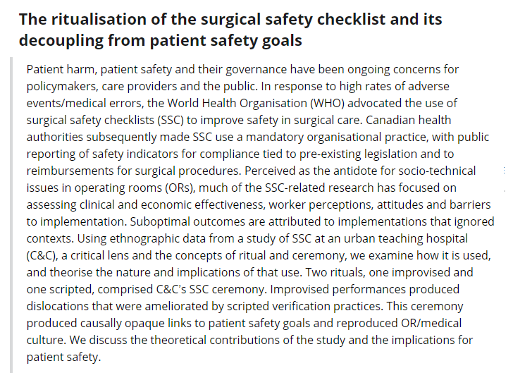 Surgical Checklists behaving badly…new study suggests they can result ...