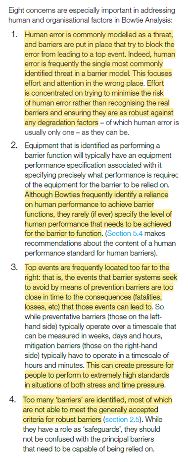 Human performance in barrier thinking: problems with “human error ...