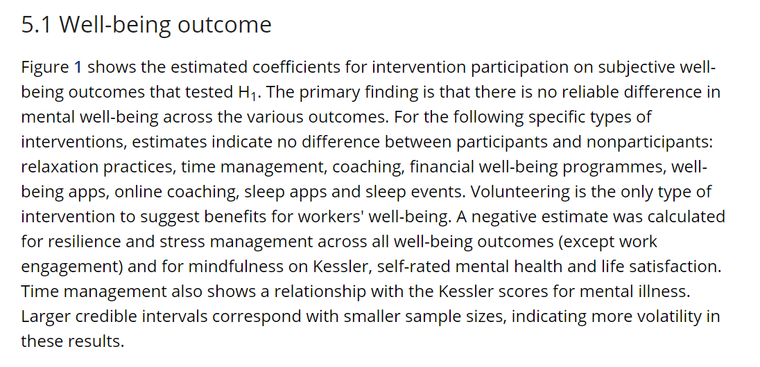 Employee well-being outcomes from individual-level mental health ...