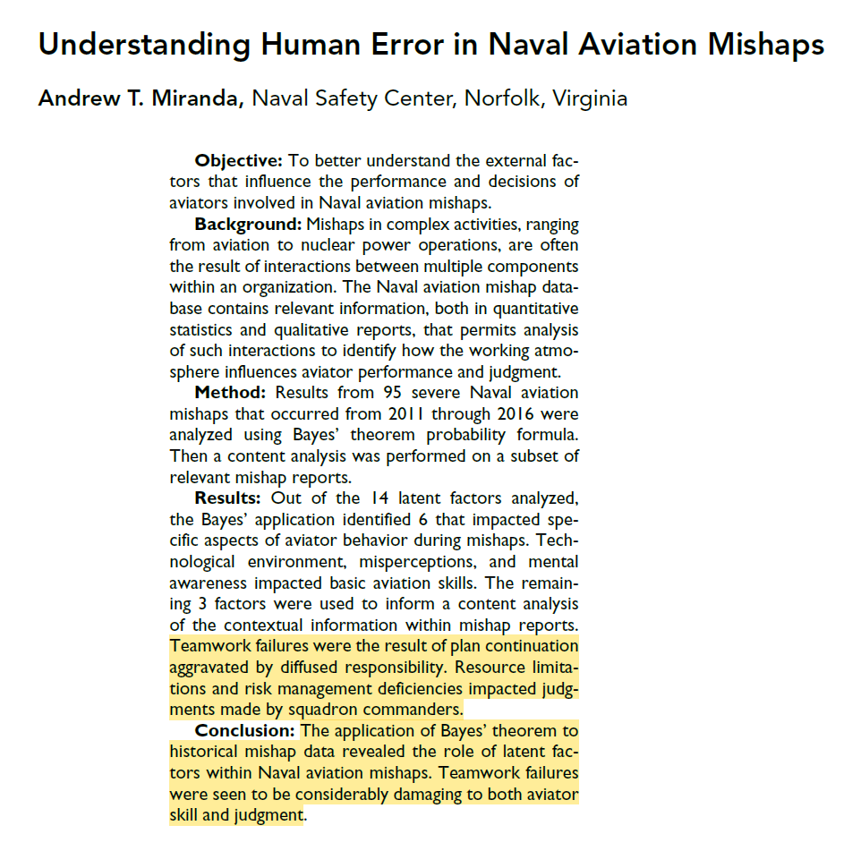 Understanding Human Error in Naval Aviation Mishaps – SafetyInsights.org