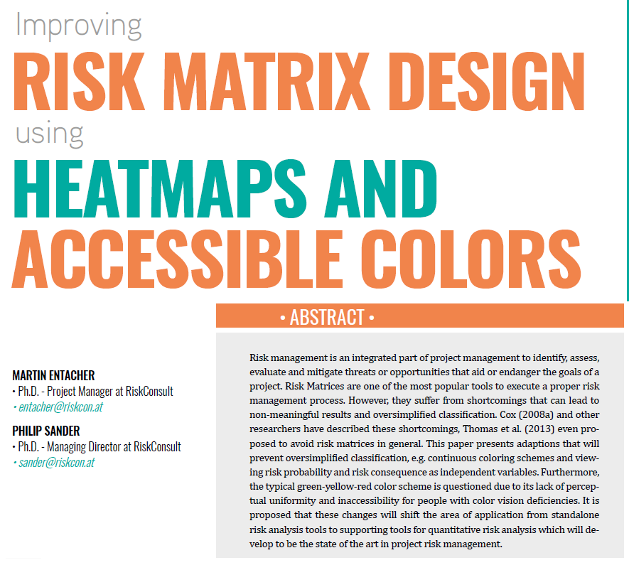 Improving risk matrix design using heatmaps and accessible colors ...