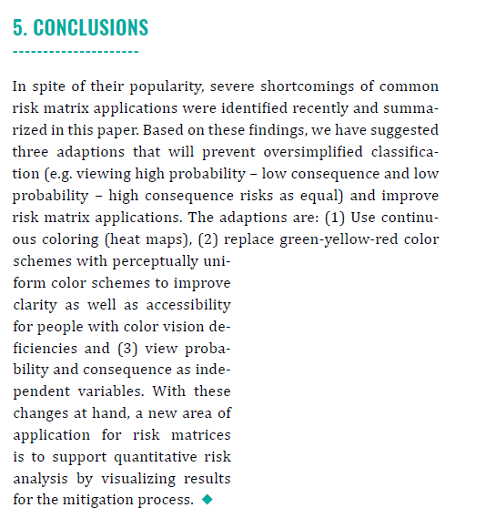 Improving risk matrix design using heatmaps and accessible colors ...