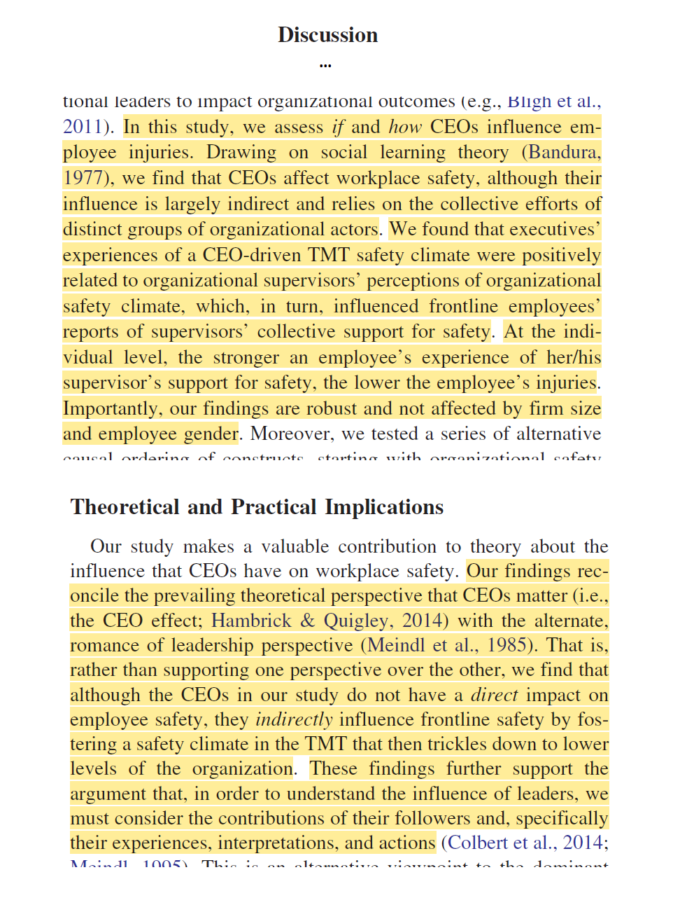 Safety in the C-Suite: How Chief Executive Officers Influence ...