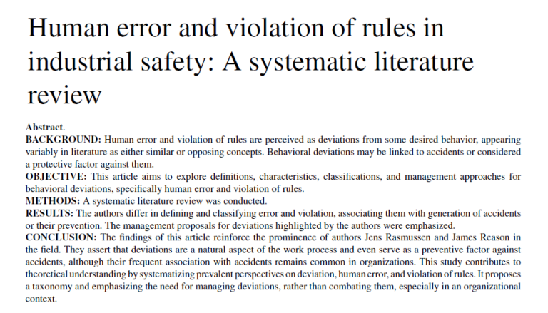Constructions of “Human Error” (Mini-Compendium) – SafetyInsights.org
