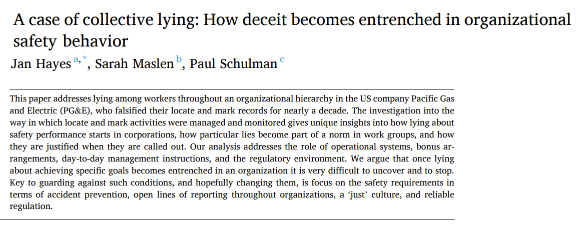 A case of collective lying: How deceit becomes entrenched in ...