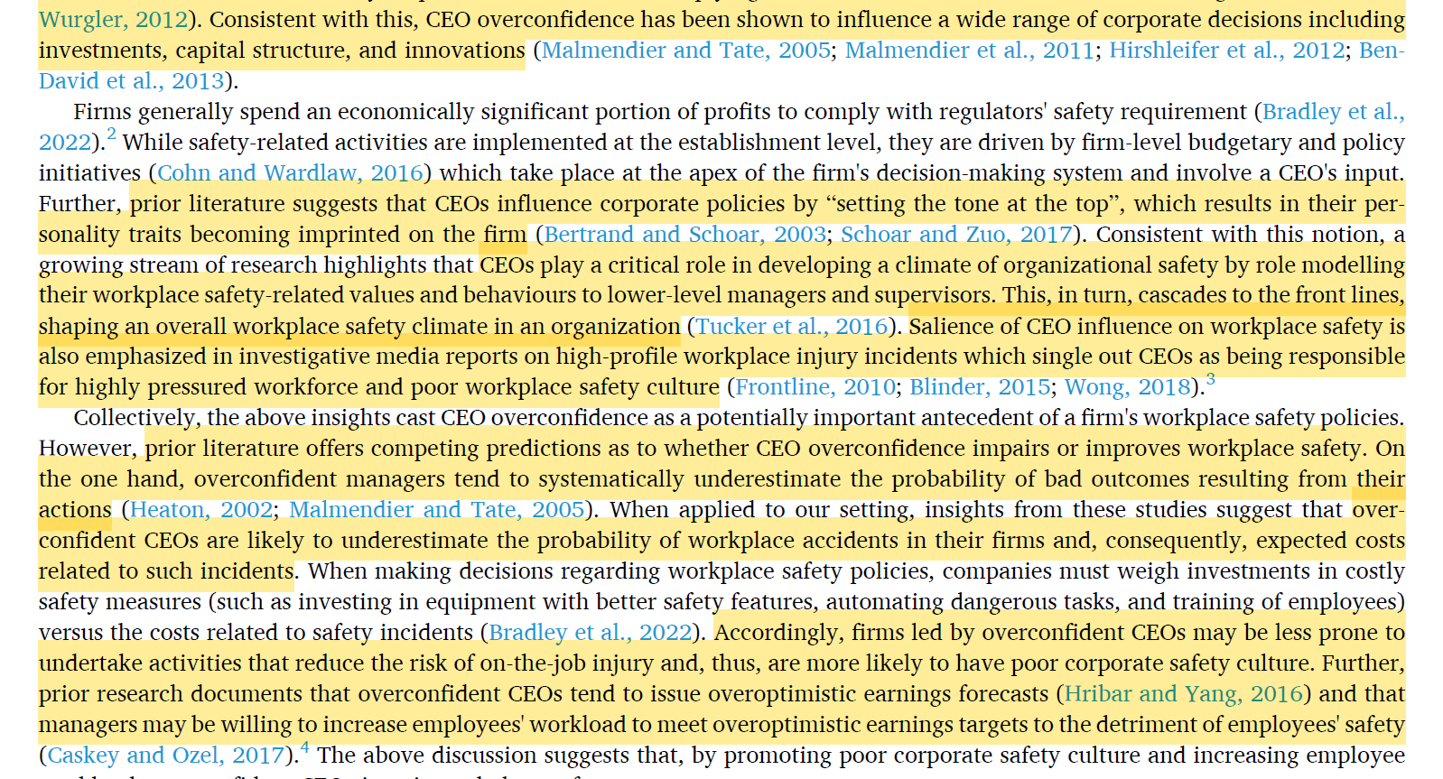 Does CEO overconfidence affect workplace safety? – SafetyInsights.org