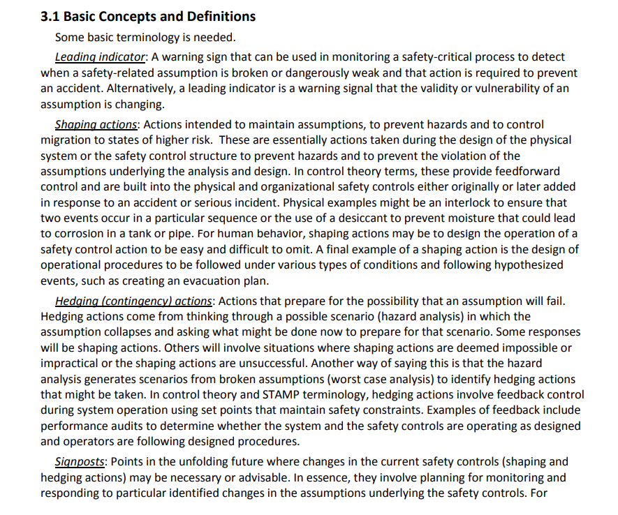 Research Compendium: Safety & Risk Performance indicators (lead, lag, drive, process safety ...