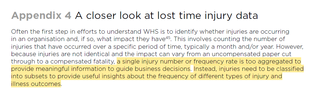 The limits and of lost time injury and other injury measures: ‘risk ...