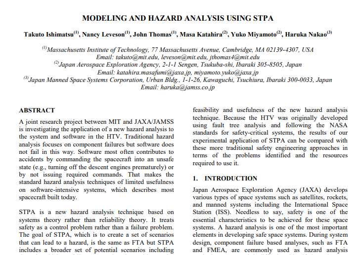 Compendium of Nancy Leveson: STAMP, STPA, CAST and Systems Thinking ...