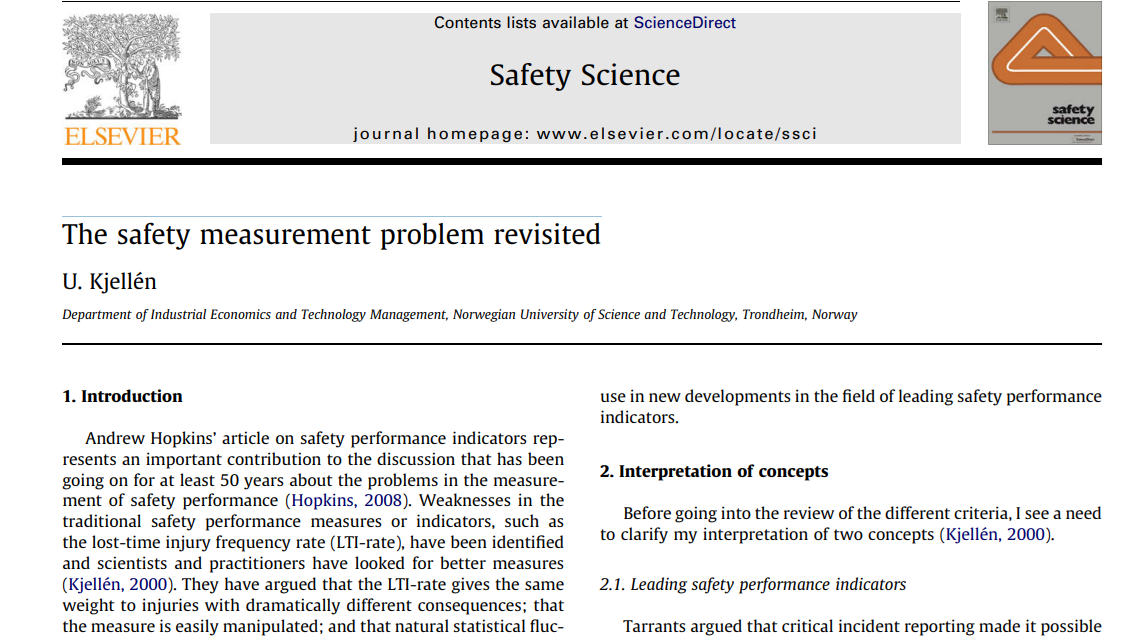 The safety measurement problem revisited – SafetyInsights.org