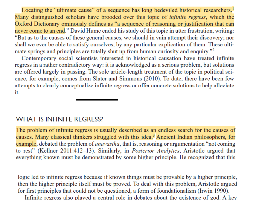 The issues of ‘root causes’ and infinite regression (the endless search ...
