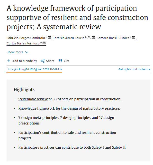 Designing for resilient performance & worker participation: design ...