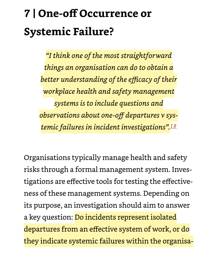 Was your last incident a one off issue or systemic system flaws ...