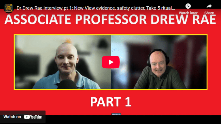 Part 1 interview with Dr Drew Rae: New View evidence, safety clutter ...