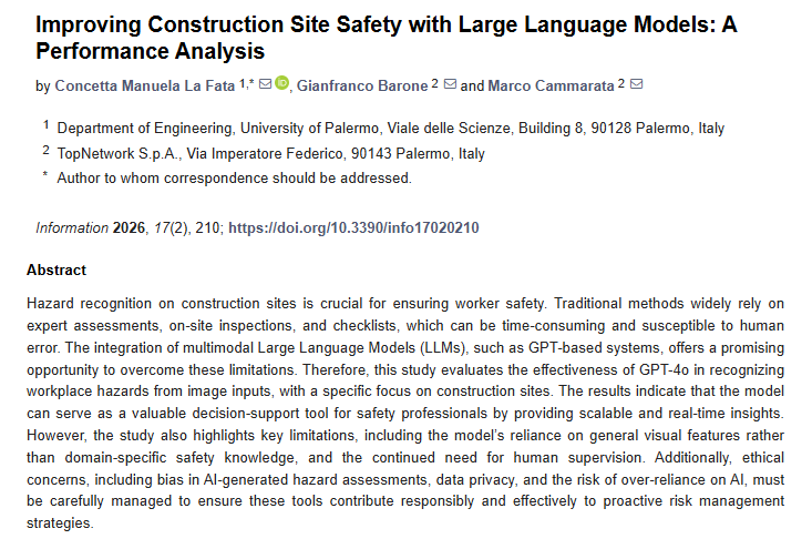 Improving Construction Site Safety with Large Language Models: A ...